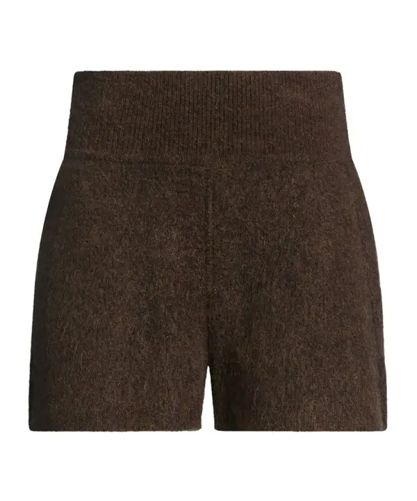 Rick Owens Knitted Elastic Waistband Shorts - Brown