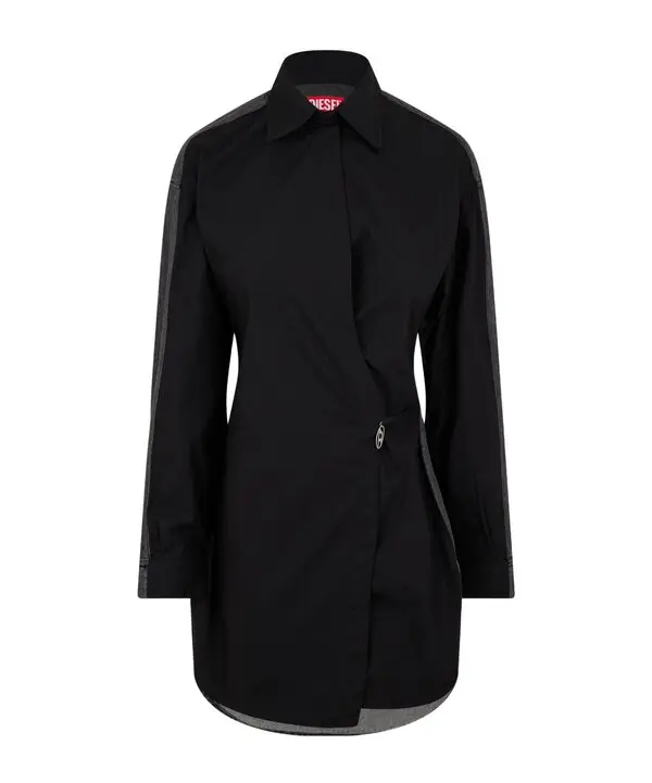 DIESEL® Collared Shirt Dress - Black