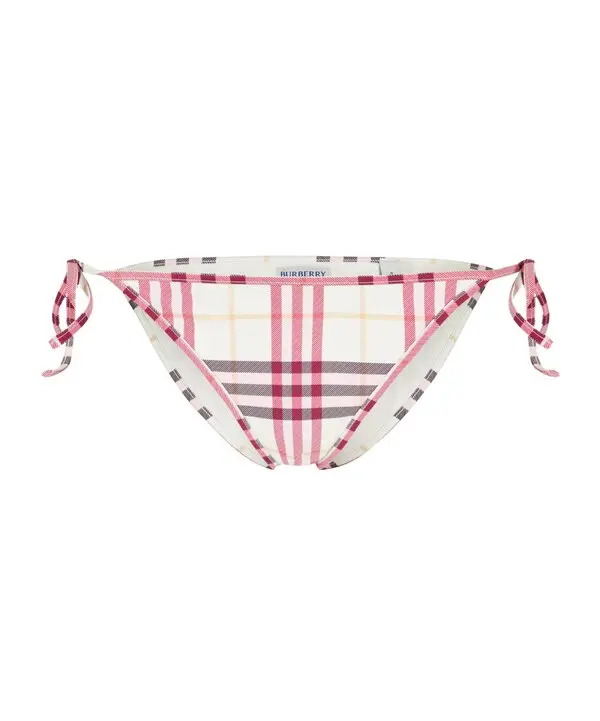 Burberry Checkered Tie Side Bikini Bottoms - No