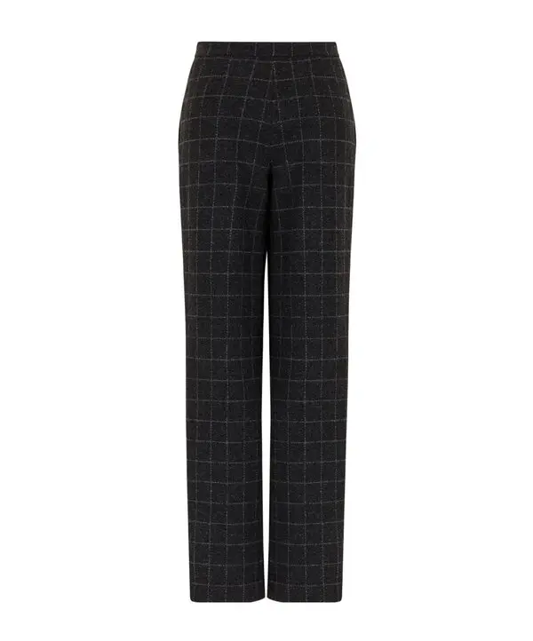 Emporio Armani Windowpane Plaid Tailored Trousers