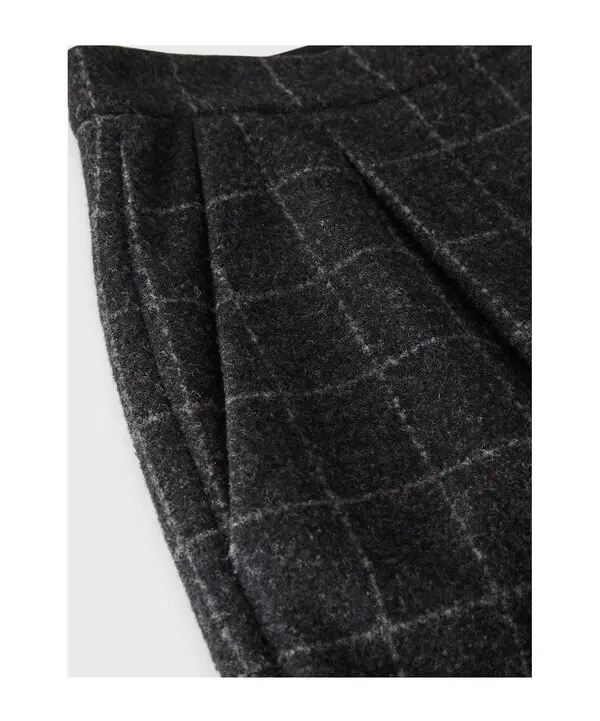 Emporio Armani Windowpane Plaid Tailored Trousers