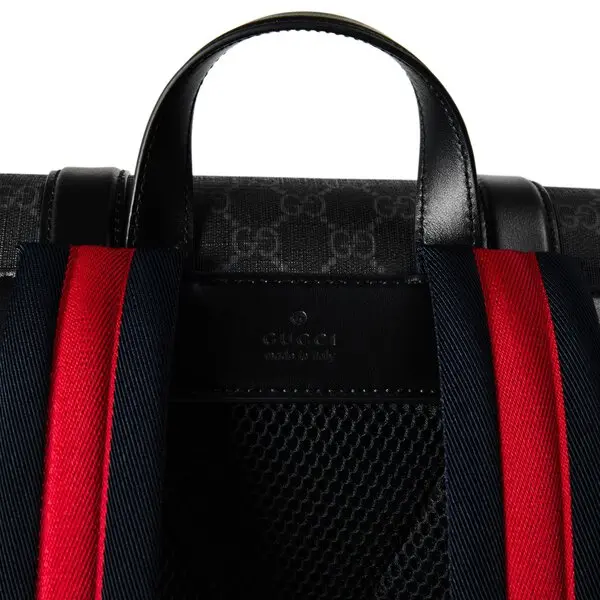 Gucci Monogrammed Backpack With Drawstring Closure