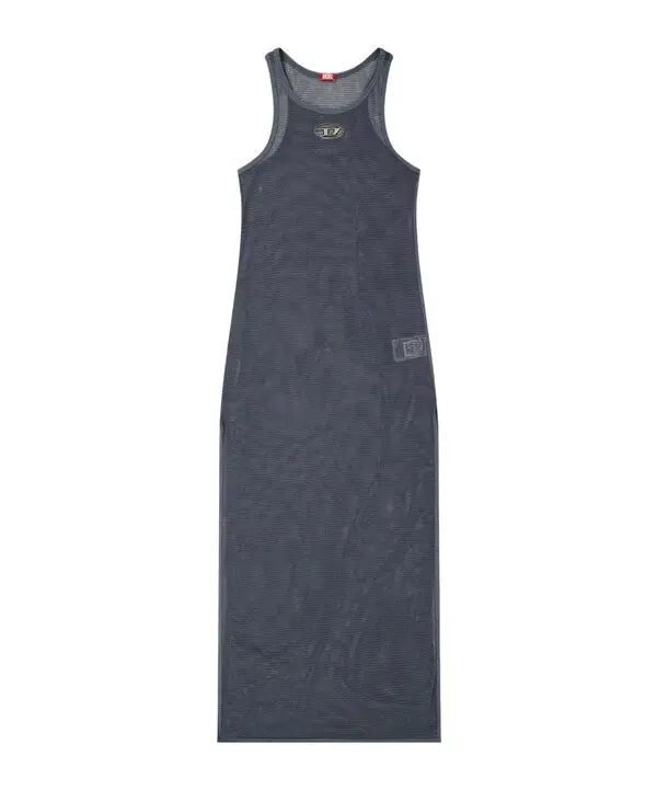 DIESEL® Mesh Racerback Tank Midi Dress - Grey