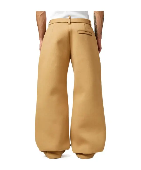 Dsquared2 Wide Leg Trousers With Raised Logo Detail