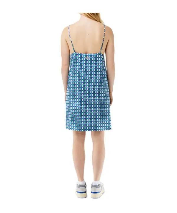 Lacoste Geometric Print Slip Mini Dress