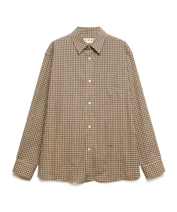 Marni Shirt With Micro-check - Beige