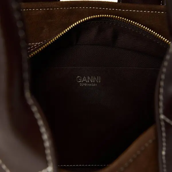 GANNI Solid Color Shoulder Bag