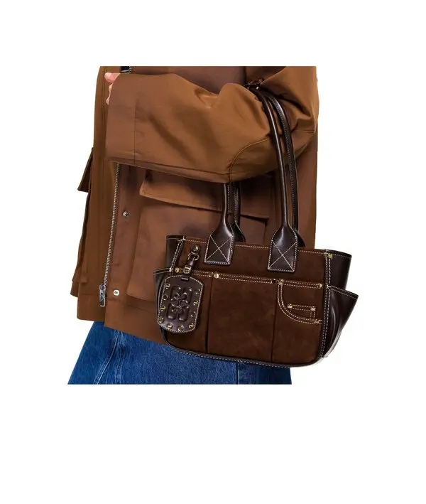GANNI Solid Color Shoulder Bag