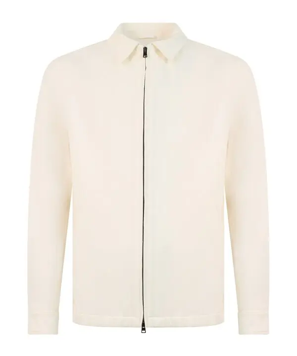 Herno Zip-up Collared Jacket - Ivory
