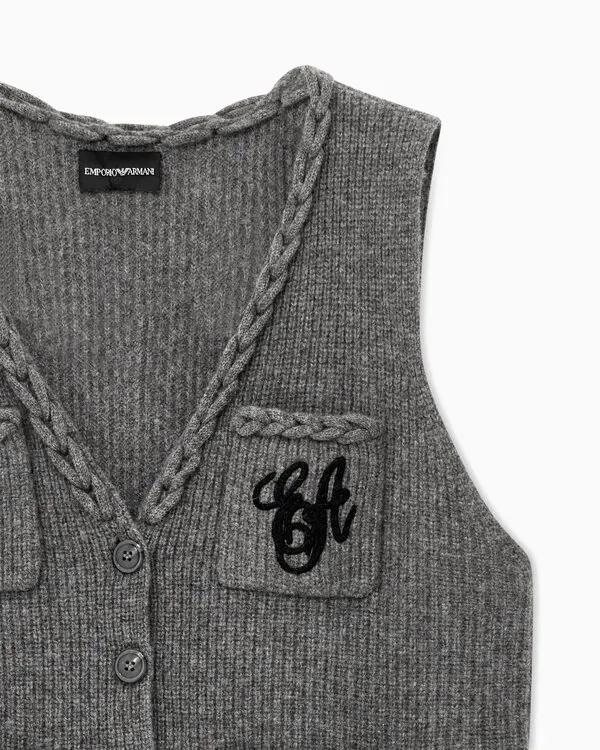 Emporio Armani Yak Wool Blend Vest Signature Capsule