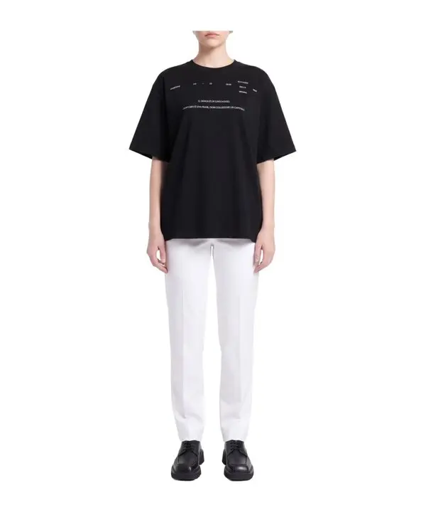 Sportmax Printed T-shirt With Crystal Embellishments