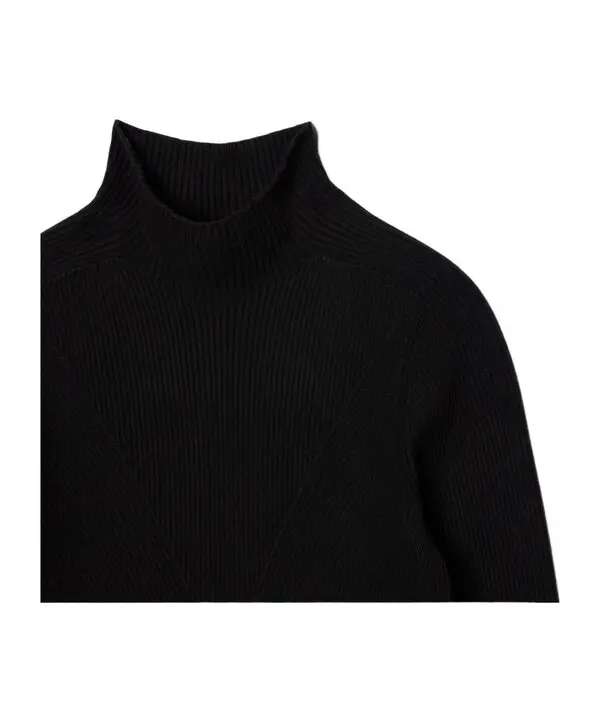 Lacoste Ribbed Mockneck Knit Sweater