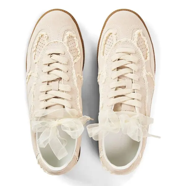 ALOHAS Crochet Lace-up Low Top Sneakers