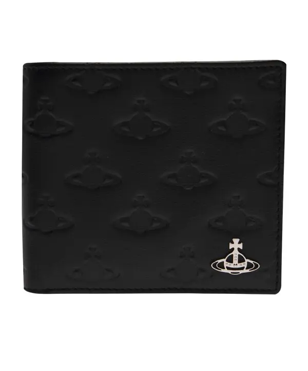 VIVIENNE WESTWOOD Solid Color Leather Wallet