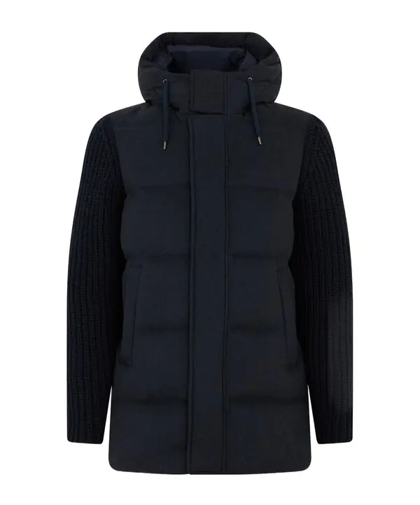 Herno Knitted Hooded Down Coat
