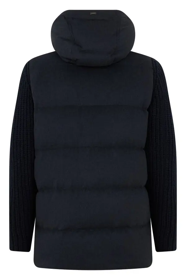 Herno Knitted Hooded Down Coat