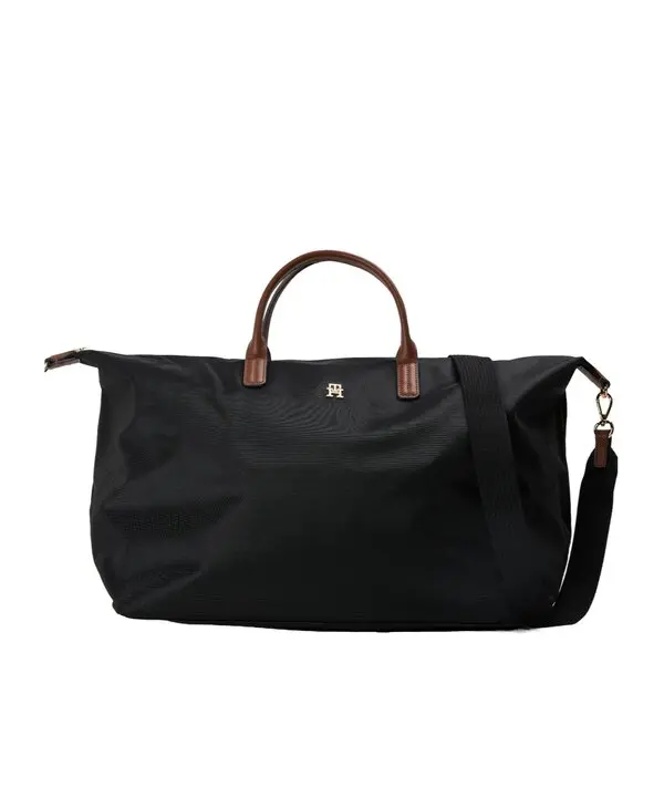 Tommy Hilfiger Large Capacity Tote Bag With Monogram Detail - Black