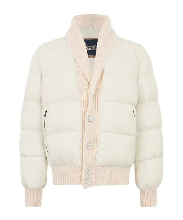 Herno Cropped Knit Padded Jacket