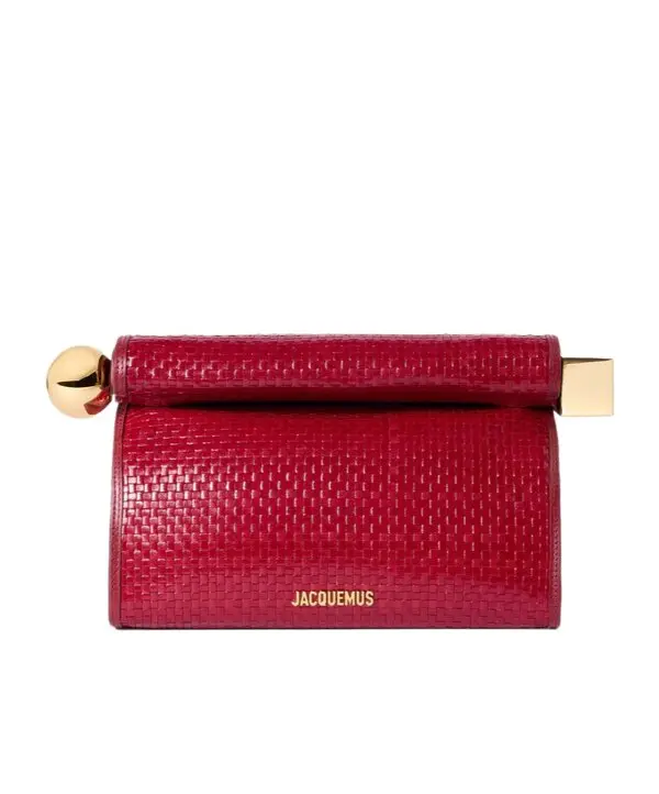 Jacquemus Rond Carré Clutch - Deep Red