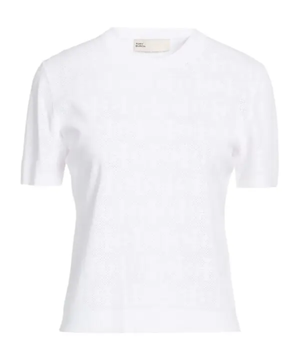 Tory Burch Solid-color Short-sleeve Crew Neck