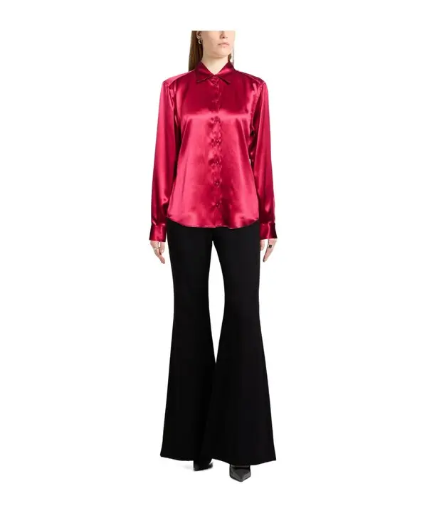 Dolce & Gabbana Solid-colored Satin Long-sleeve Shirt