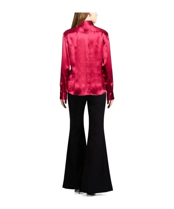 Dolce & Gabbana Solid-colored Satin Long-sleeve Shirt