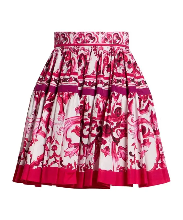 Dolce & Gabbana This Circle Skirt Features Brand Prints - Pink