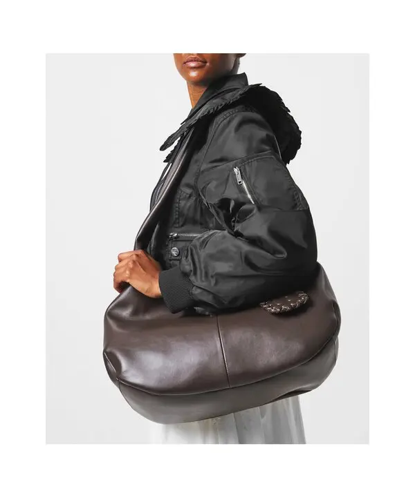 GANNI Soft Leather Hobo Shoulder Bag