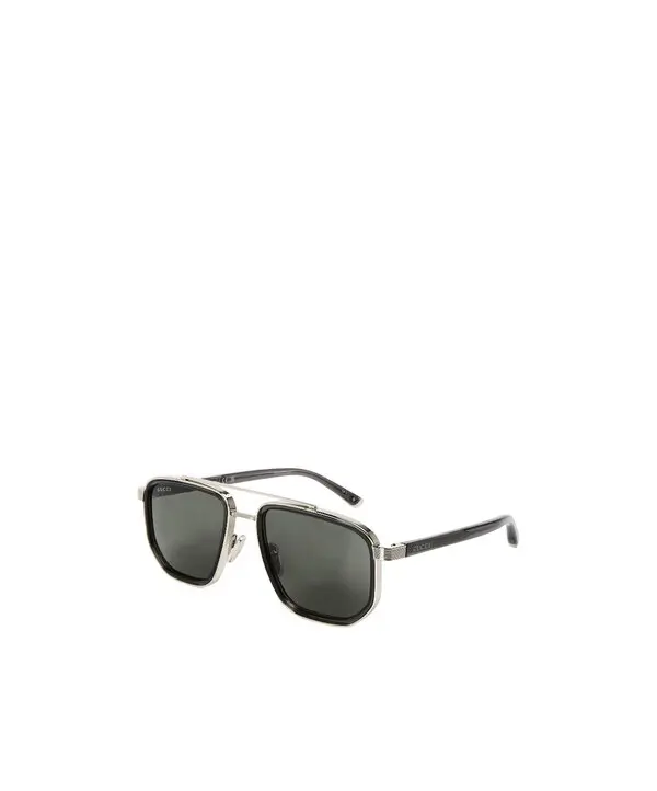 Gucci Square Aviator Sunglasses - Gray