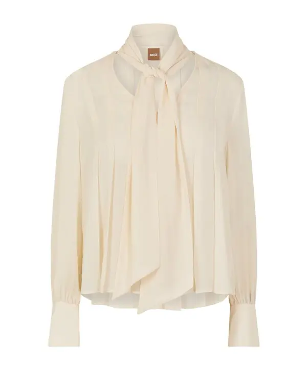 Hugo Boss With Neck Tie - White