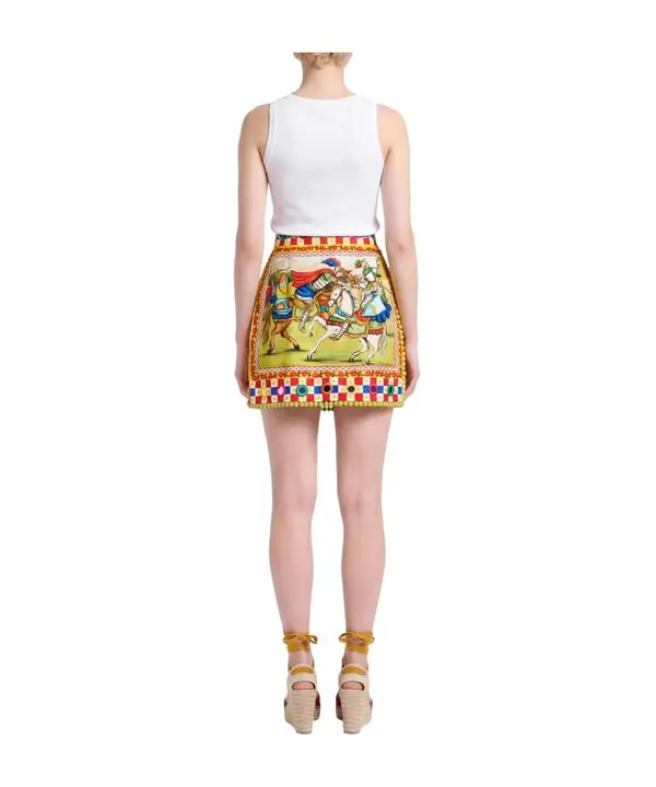 Dolce & Gabbana Embellished Patchwork Mini Skirt