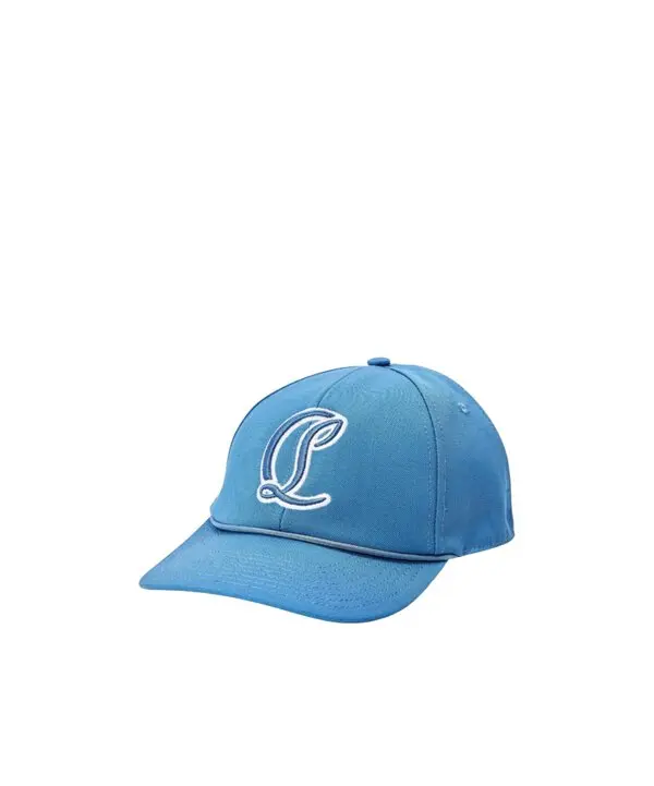 CHRISTIAN LOUBOUTIN Solid Color Baseball Cap - Blue
