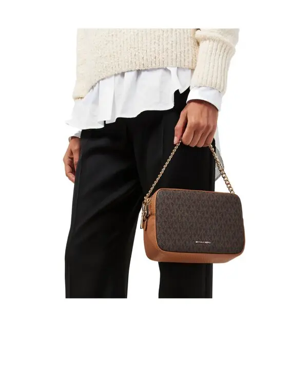 Michael Kors Monogram Coatedcanvas Camera Bag
