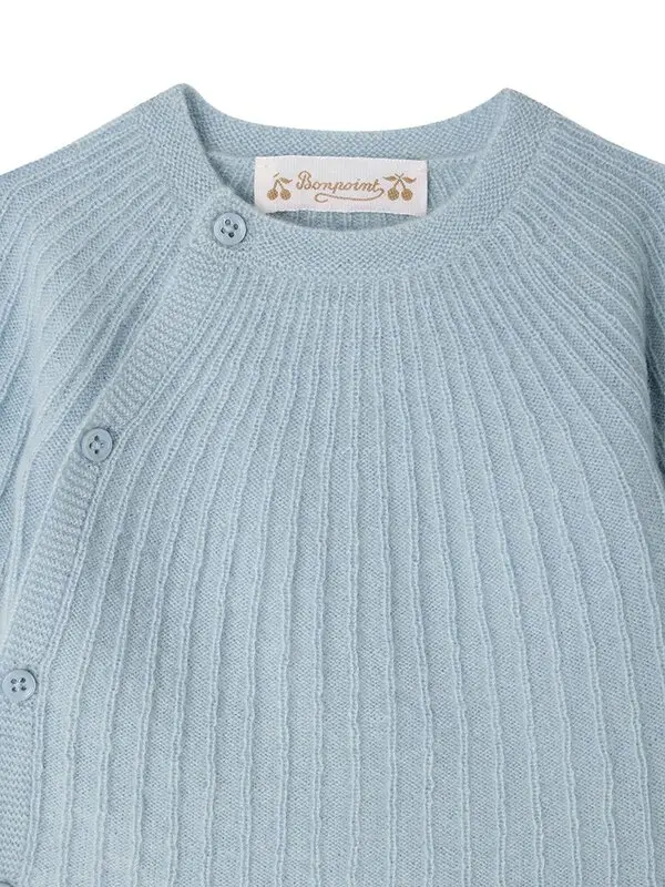 Bonpoint Ging Cardigan And Trousers Set