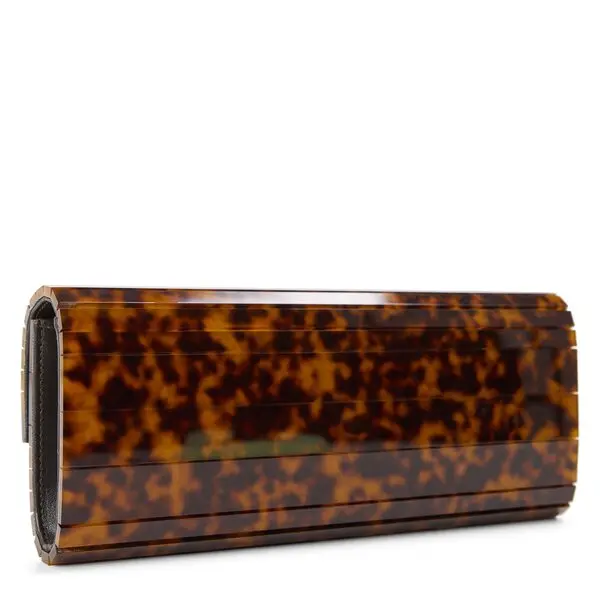 JIMMY CHOO Tortoiseshellprint Hardcase Chain Clutch