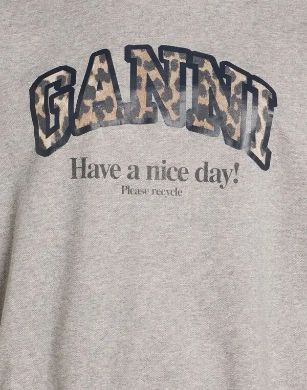 GANNI Solid-color Printed Sweatshirt