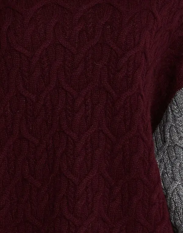 GANNI Two-tone Thick Knit Long-sleeve Top