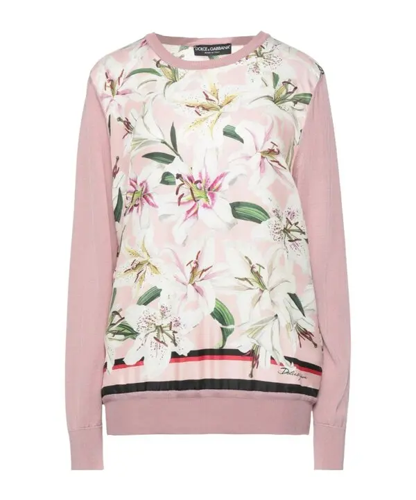 Dolce & Gabbana Printed Long-sleeve Top - Pink