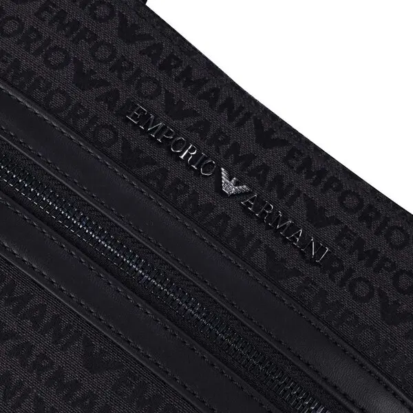Emporio Armani Allover Lettering Messenger Bag