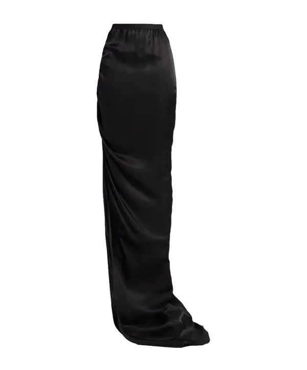 Rick Owens Satin Midi Skirt