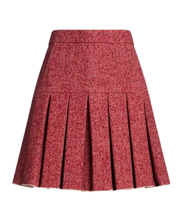 Dolce & Gabbana Herringbone Pleated Skirt