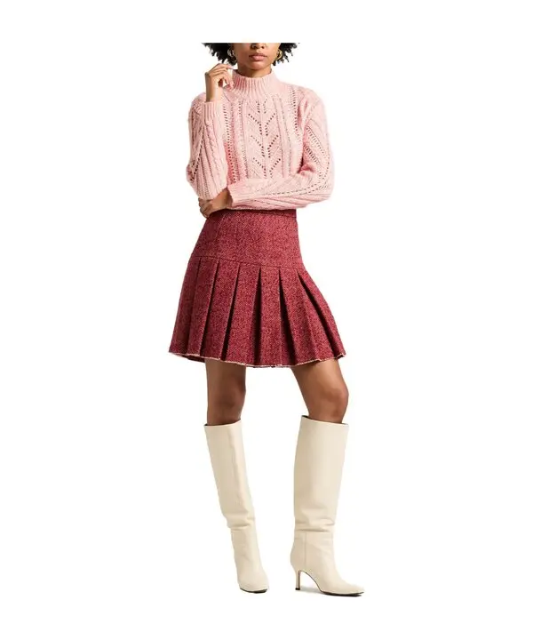 Dolce & Gabbana Herringbone Pleated Skirt