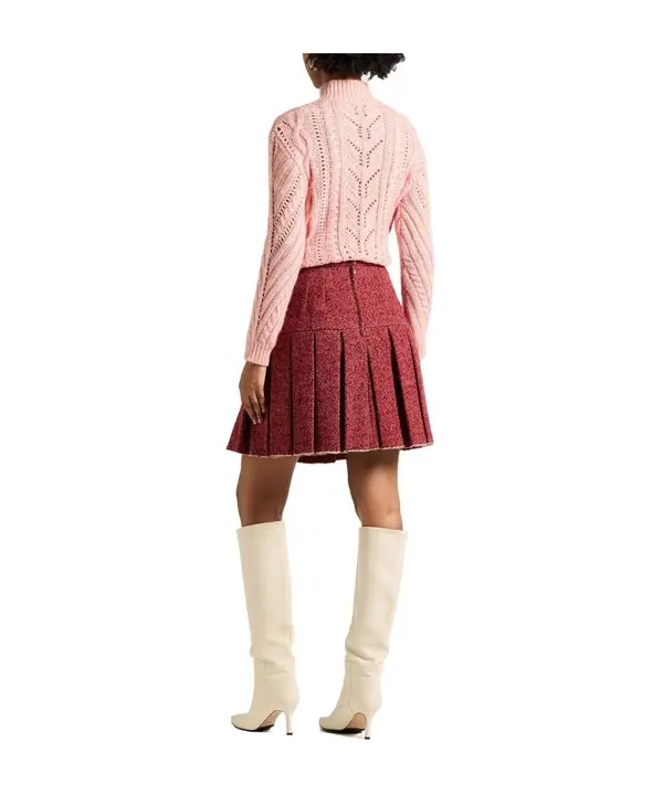 Dolce & Gabbana Herringbone Pleated Skirt