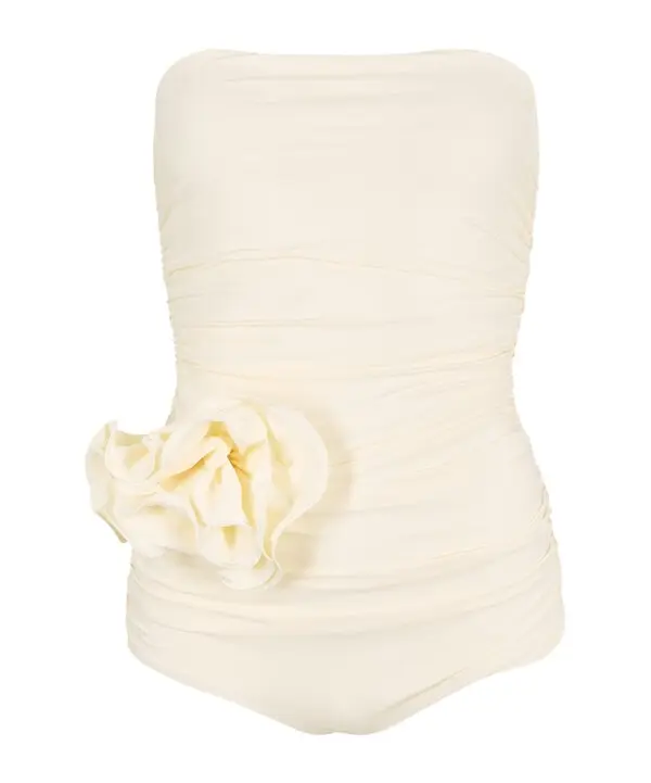 Magda Butrym Simple One-piece Swimsuit - White