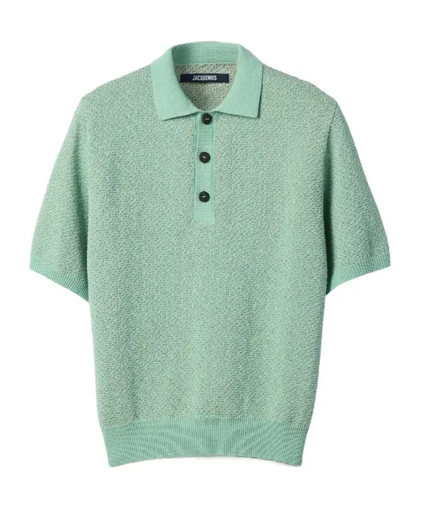 Jacquemus The Miami Knit Polo Shirt - Mint Green