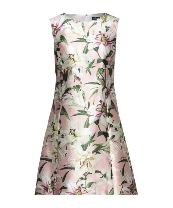 Dolce & Gabbana Floral Print Sleeveless Dress - White