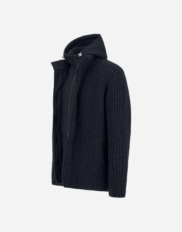 Herno Coarse-ribbed Knit Cotton Garment