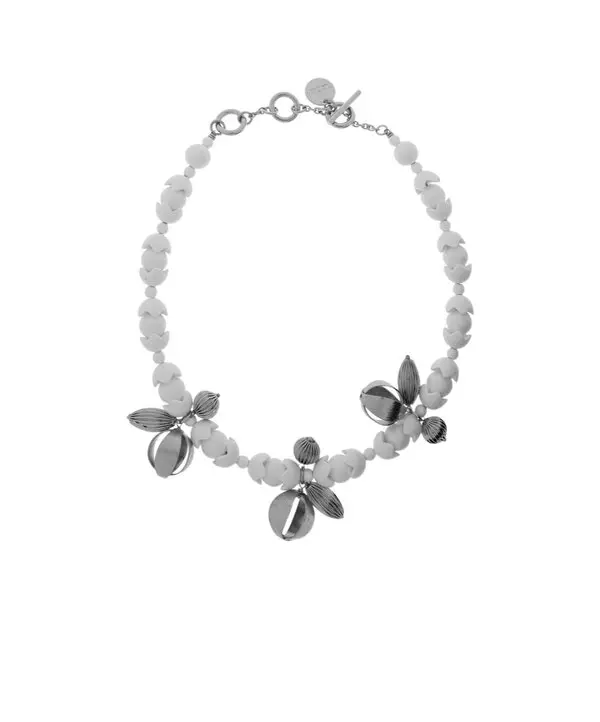 Marni Adjustable Necklace With Paneled Detailing - Gray
