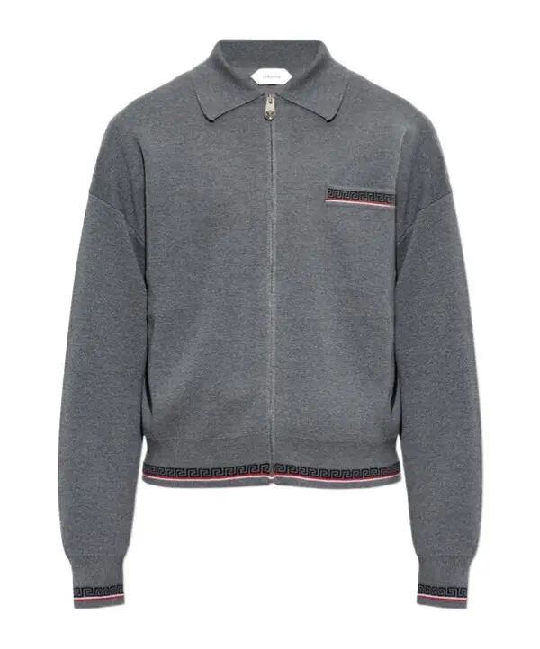Versace Long-sleeve Cardigan - Gray
