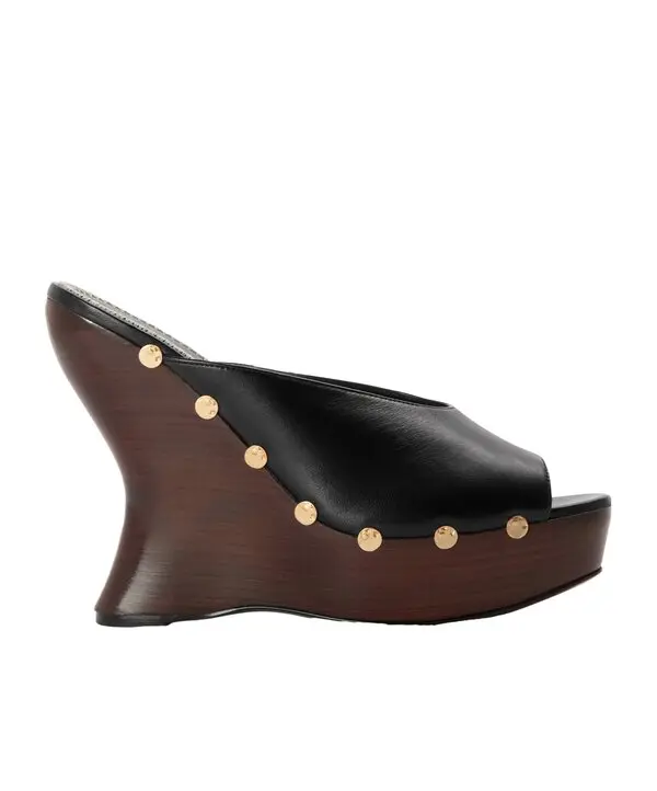 Magda Butrym Simple Wedge Heel Slippers - Black